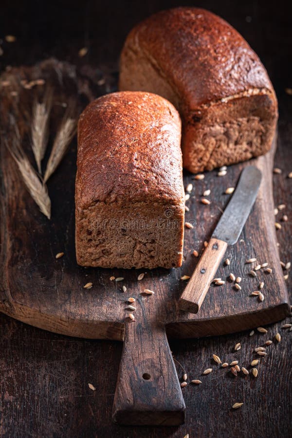 Rustic Loaf of Breads for Balanced and Healthy Diet Stock Photo - Image ...