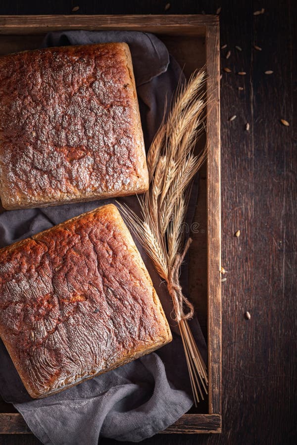 Rustic Loaf of Breads for a Healthy and Balanced Diet Stock Image ...