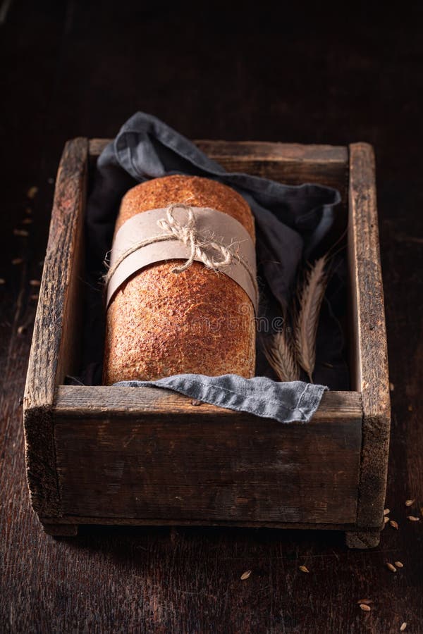 Rustic Loaf of Breads Made of Sourdough and Flour Stock Photo - Image ...