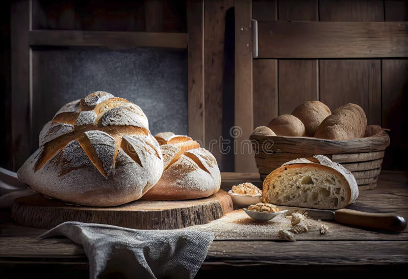 Rustic Loaves Stock Illustrations – 653 Rustic Loaves Stock ...