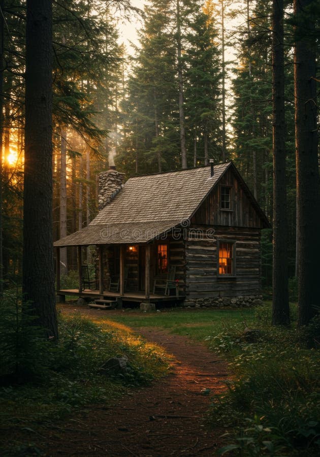 Sunset in a Forest SettingAurora, Stars and Clouds Reflecting in a Calm ...