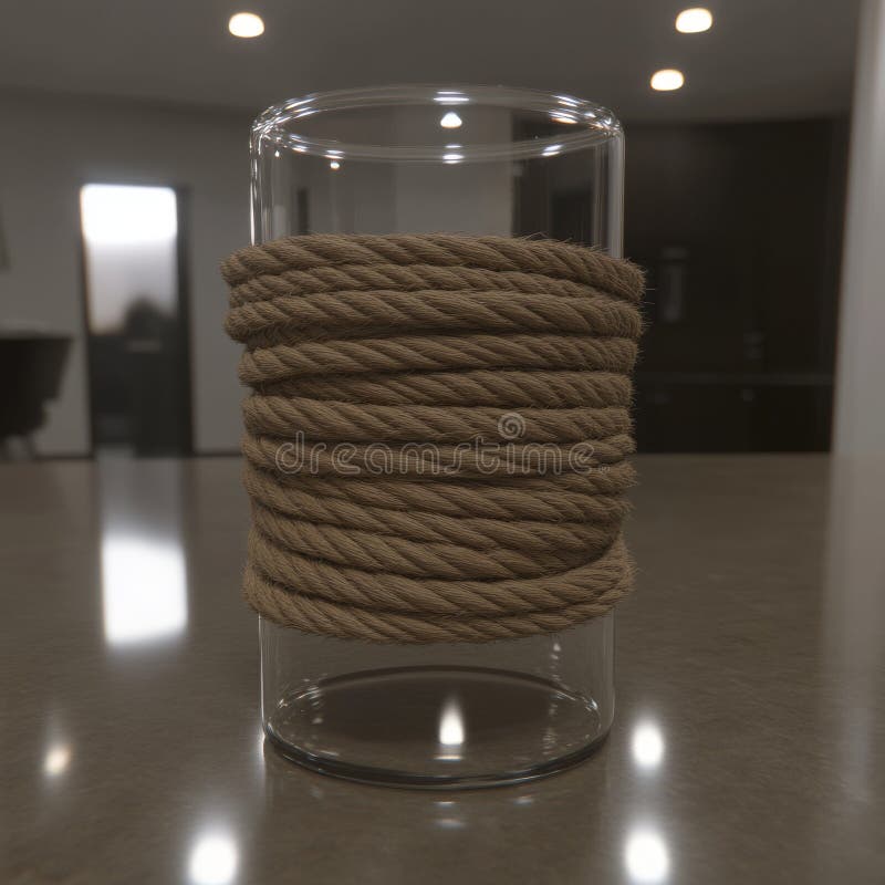 A Rustic Mason Jar, Empty and Adorned with a Twine Bow Around Its Neck ...