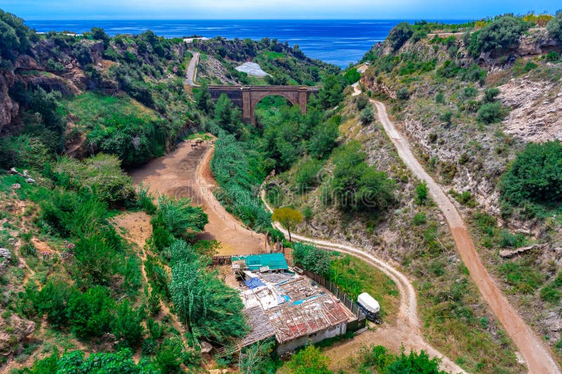 Rustic Mediterranean Landscape Stock Image - Image of valley, landscape ...