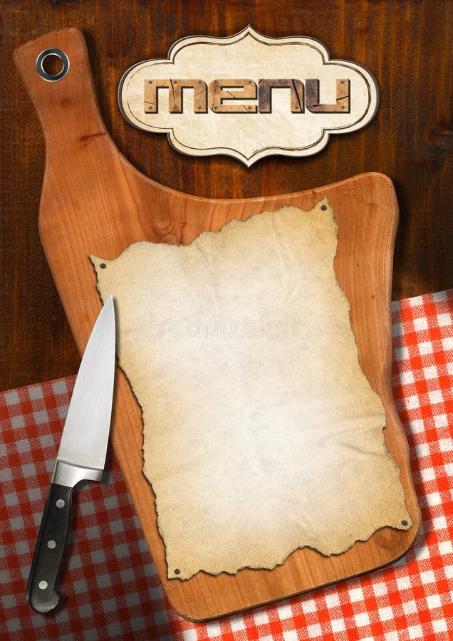 Rustic Menu Template stock illustration. Illustration of kitchenware ...