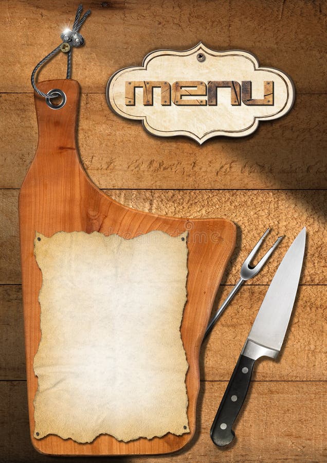 Rustic Menu Template stock illustration. Illustration of food - 39485004