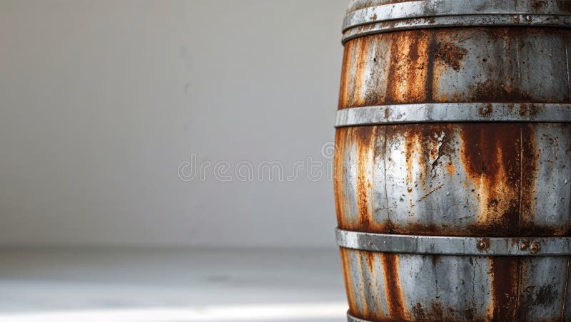 Rustic Metal Barrel Texture Background Image Stock Image - Image of ...