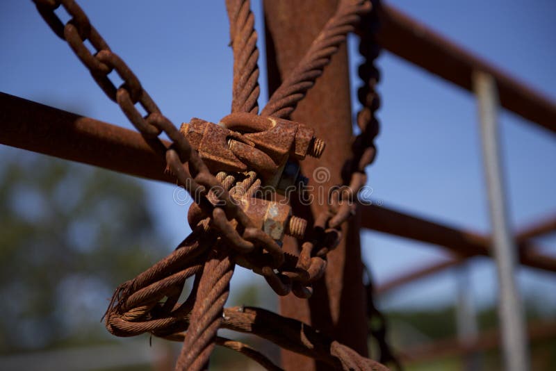 Rustic Metal Chains stock image. Image of display, treasure - 94921019
