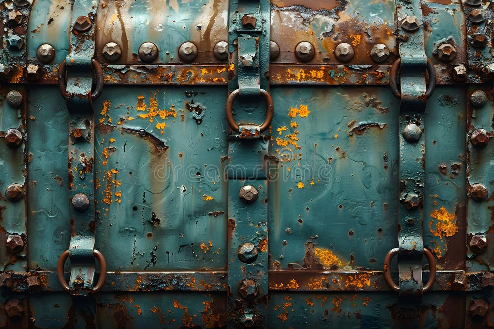 Rustic Metal Container on Old Canvas: Grunge Texture and Intricate ...