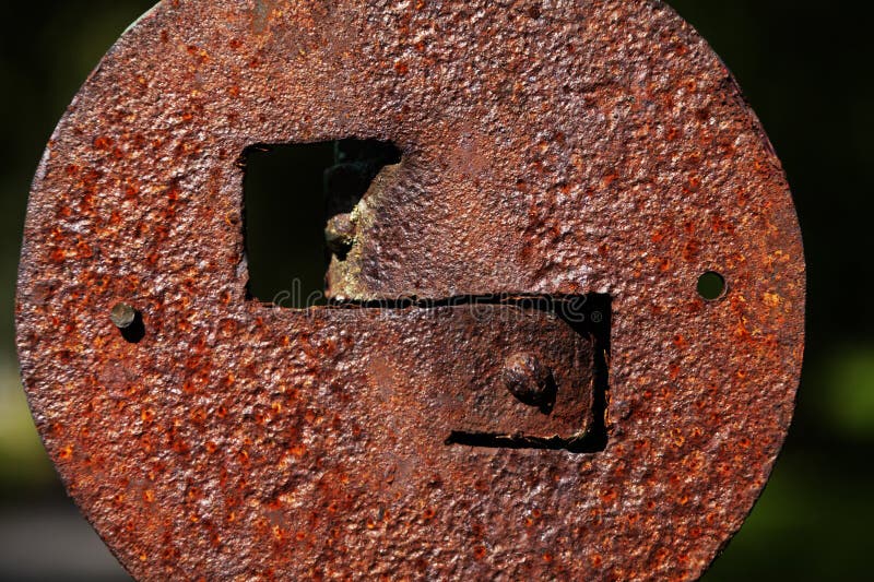 Rustic Metal Disc stock image. Image of square, form - 365878309