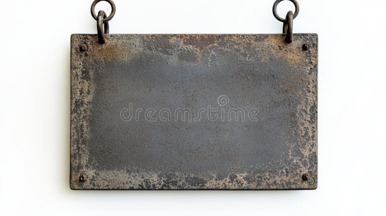 Rustic Metal Hanging Sign Blank, Textured, Aged, Rectangle, Metal Sign ...