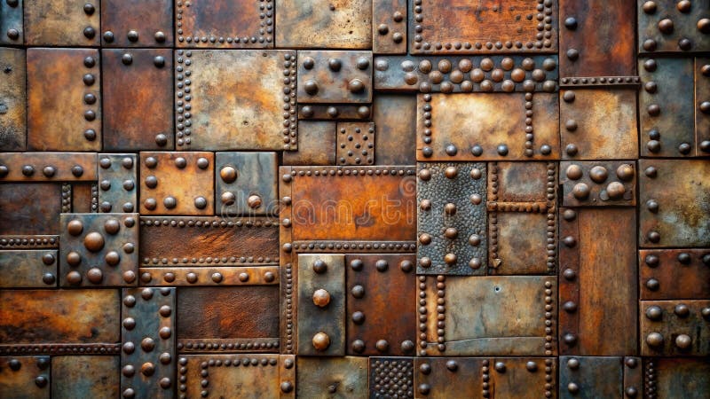 Rustic Metal Panel Background Texture a Complex Array of Aged ...