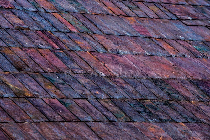 Rustic Metal Roof Background Texture Pattern Stock Image - Image of ...