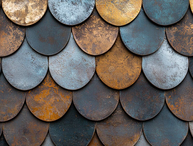 Rustic Metal Scales Pattern Background Stock Illustration ...