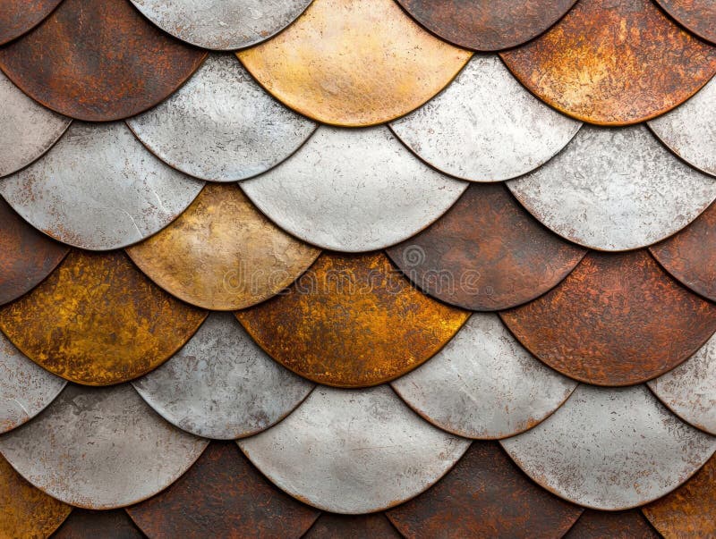 Rustic Metal Scales Pattern Background Stock Illustration ...