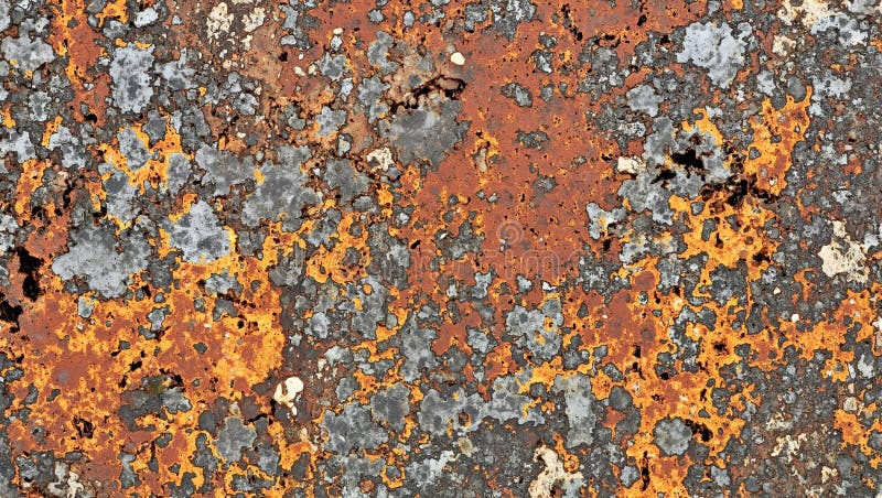 Rustic Metal Surface with Orange and Brown Rust Pitted Texture Stock ...