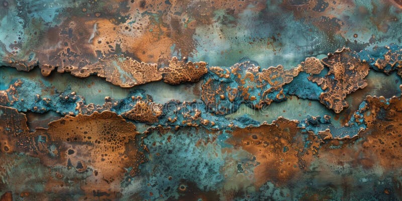 Rustic Metal Surface with Organic Texture Stock Photo - Image of patina ...