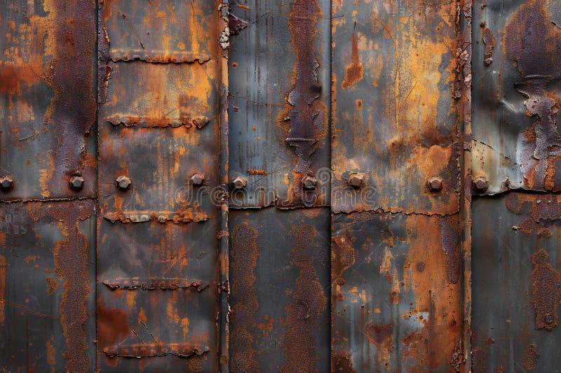 Rustic Metal Texture, Seamless Pattern of Rusted Steel Surface with ...