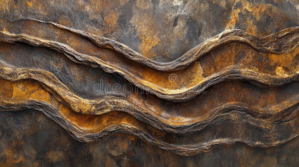 Rustic Metal Texture with Undulating Waves Stock Illustration ...