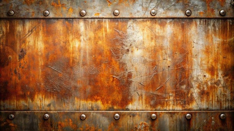Rustic Metal Texture Weathered Steel Plate with Rivets and Scratches ...