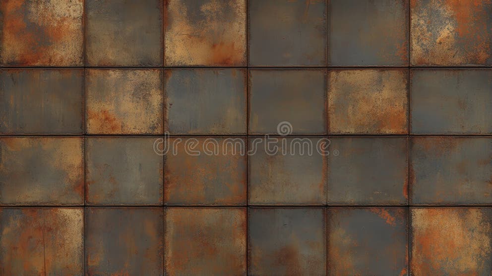 Rustic Metal Tile Texture Background Stock Image - Image of industrial ...