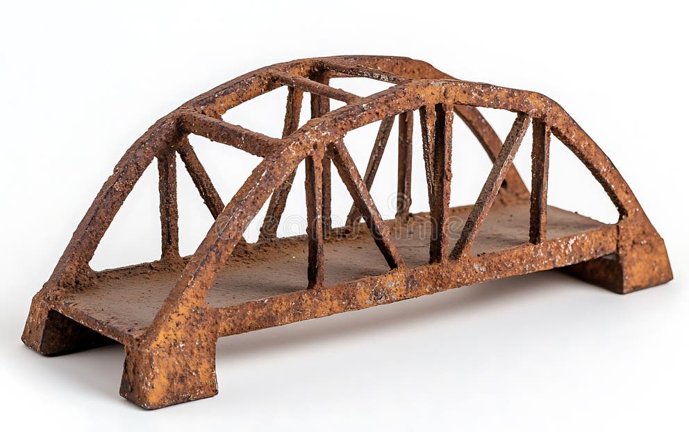 Rustic Miniature Arch Bridge Model Stock Illustration - Illustration of ...