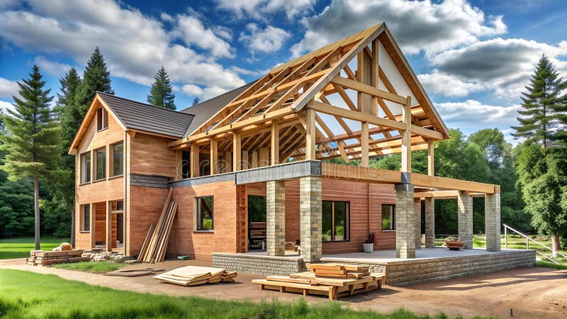 A Rustic Modern Farmhouse Construction Site: a Glimpse into the Future ...
