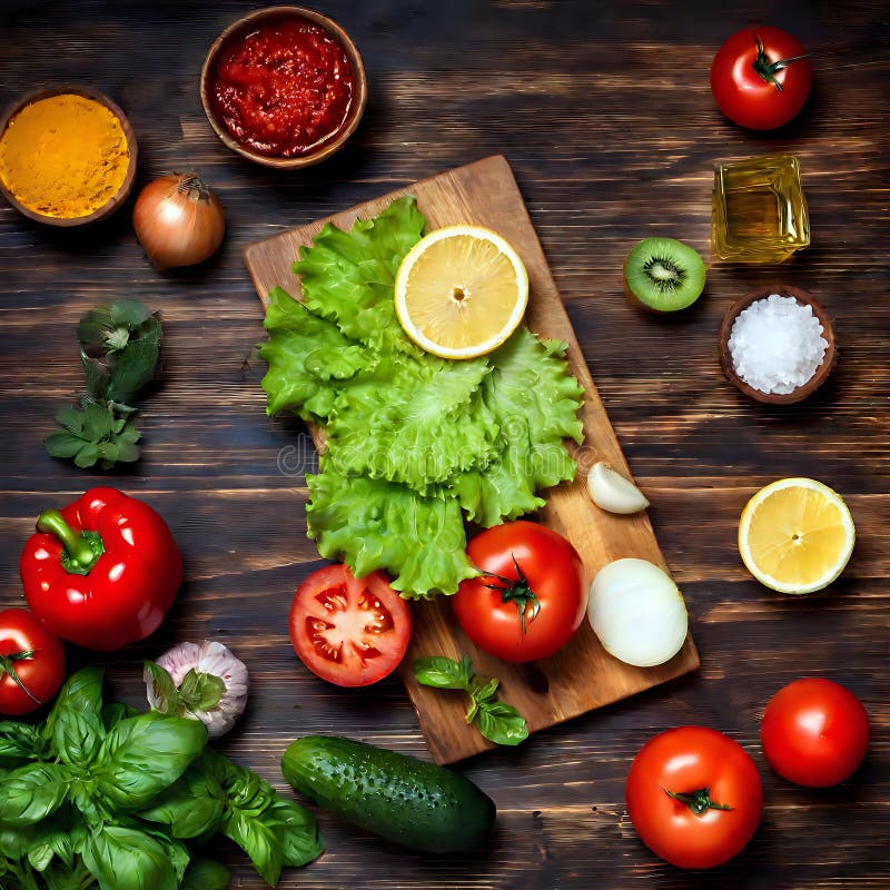 A Rustic Morning Breakfast Scene and Fruits Stock Illustration ...