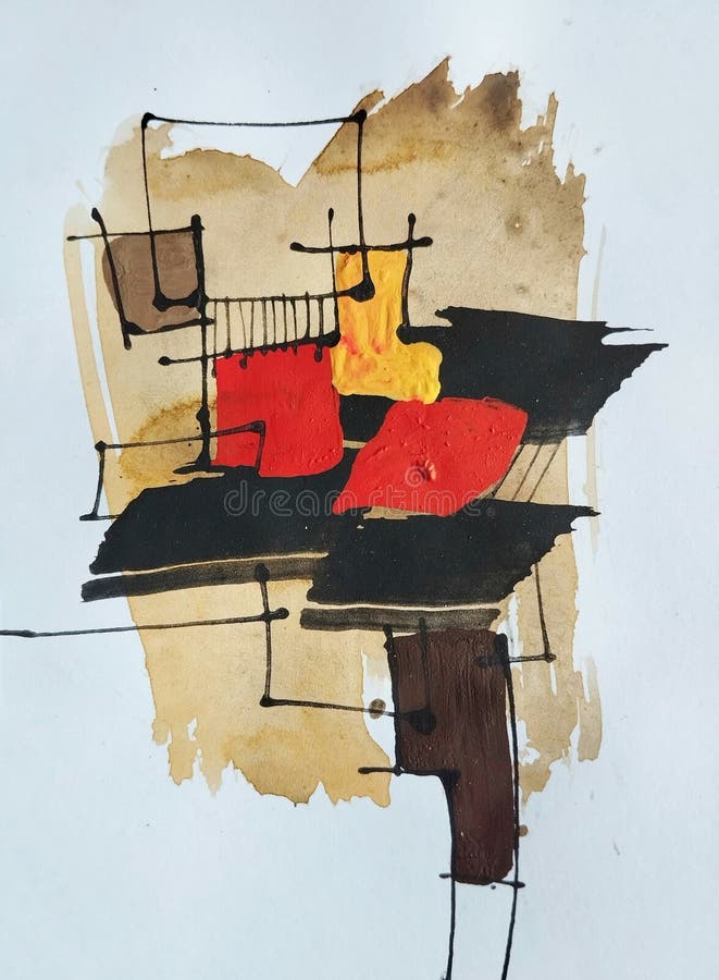 Rustic Motion Contemporary Abstract Expression in Earthy Tones Color ...