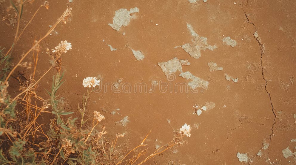 Rustic Mud Wall Texture with Dry Grass and Subtle Cracks Stock ...