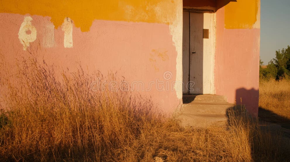 Rustic Mud Wall Texture with Dry Grass and Subtle Yell for ...