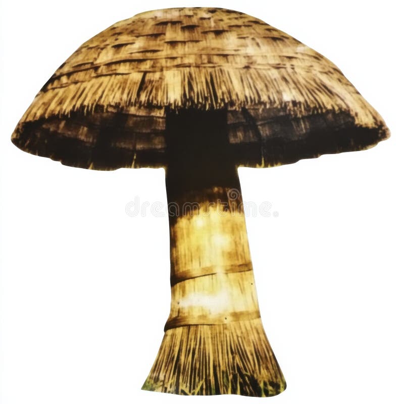 Rustic Mushroom Figure in Earthy Tones with Distinct Texture As a ...