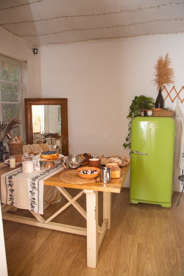 Rustic NATURAL Eco-friendly Food on the Decorated Table Stock Photo ...
