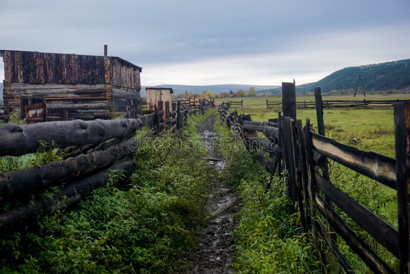 Rustic Old Architecture in the Irkutsk Region Stock Image - Image of ...