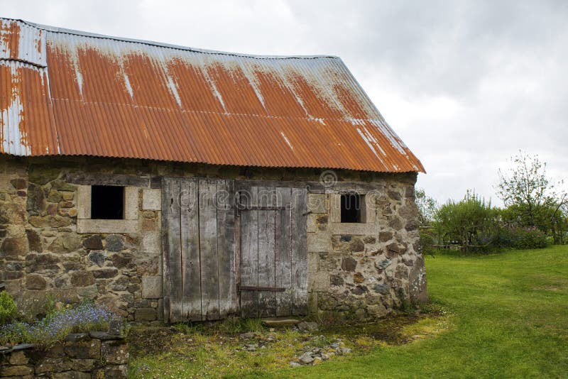 Ancient Stone Barn in Field, South of France Stock Photo - Image of ...