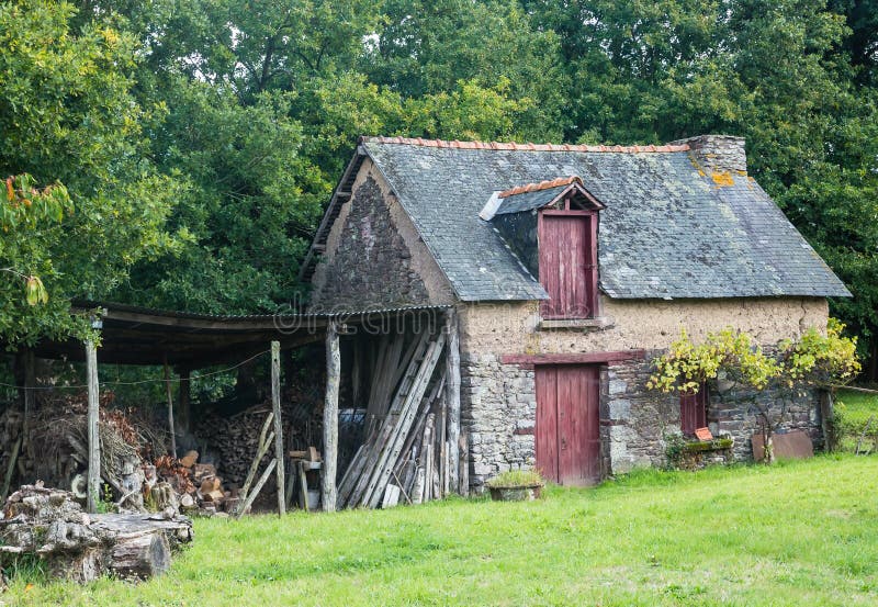 Rustic Old Barn In Brittany France Stock Photo - Image of property ...