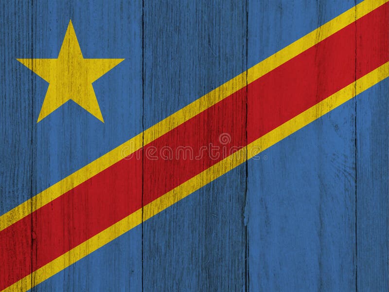 A Rustic Old Congo Flag on Weathered Wood Stock Image - Image of grains ...