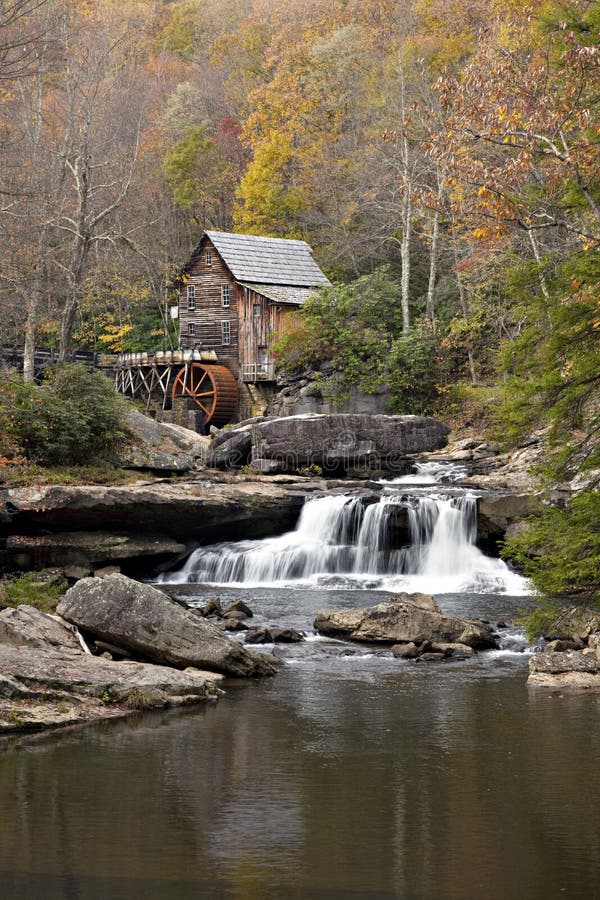 Rustic Old Gristmill and Stream Stock Photo - Image of landmark ...