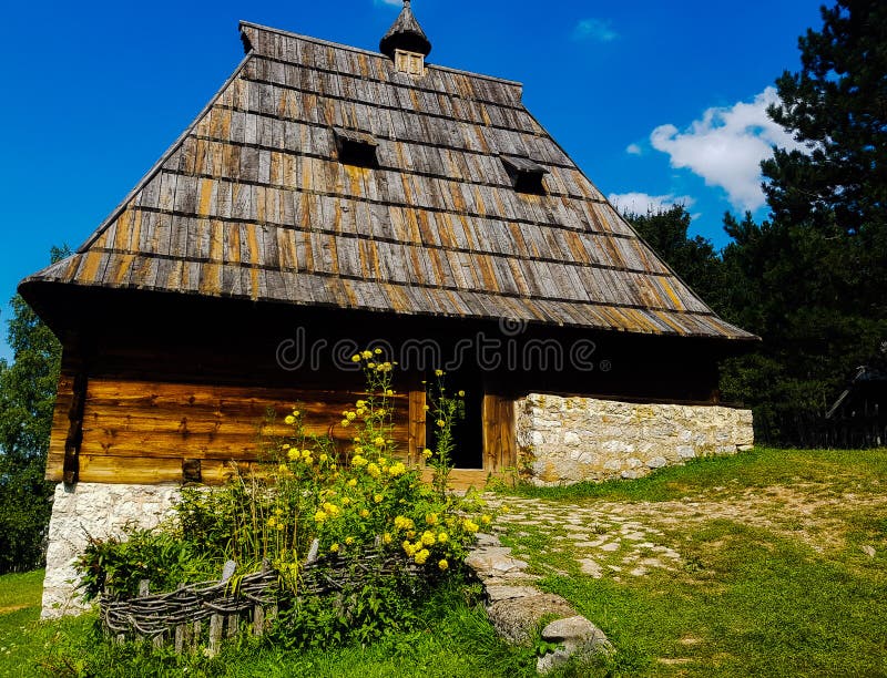 Rustic Old House in Sirogojno Village Editorial Image - Image of ...