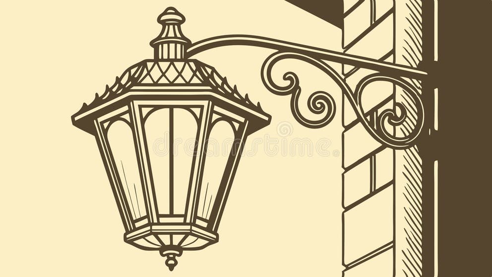 Rustic Old Lantern Vector Illustration, Light and Guidance Theme ...