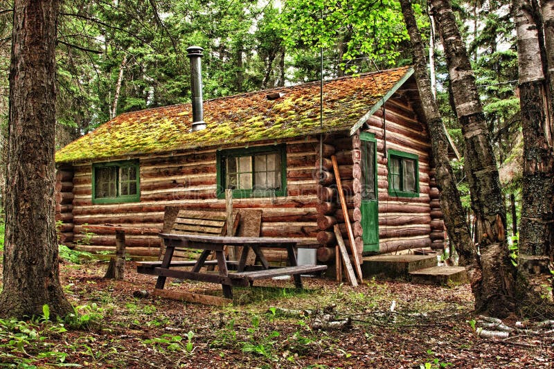 Rustic Mountain Log Cabin stock photo. Image of history - 21026410