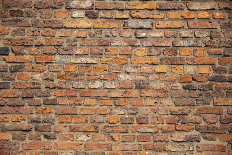 A Rustic and Old Looking Brick Wall with Textured Brickwork Stock Image ...