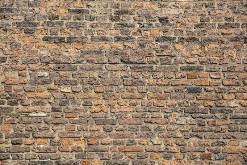 A Rustic and Old Looking Brick Wall with Textured Brickwork Stock Image ...