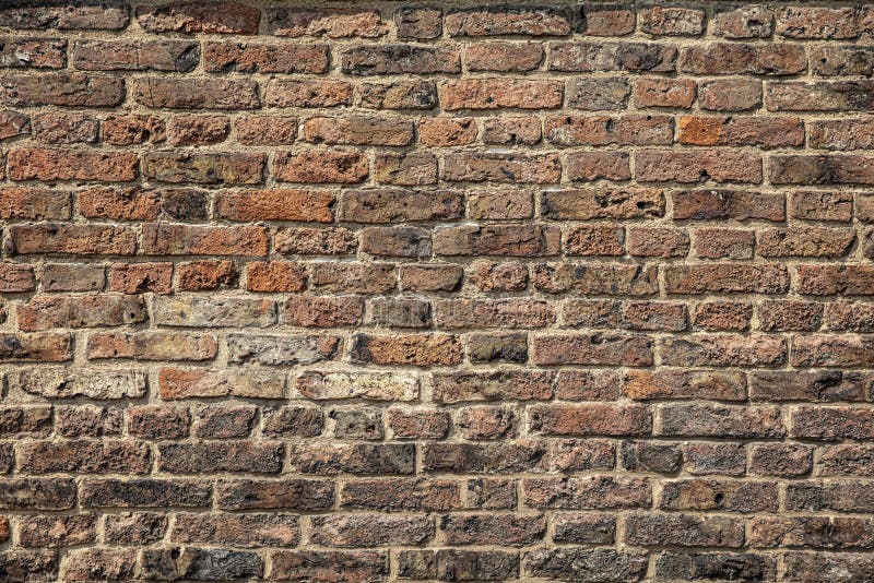 A Rustic and Old Looking Brick Wall with Textured Brickwork Stock Image ...