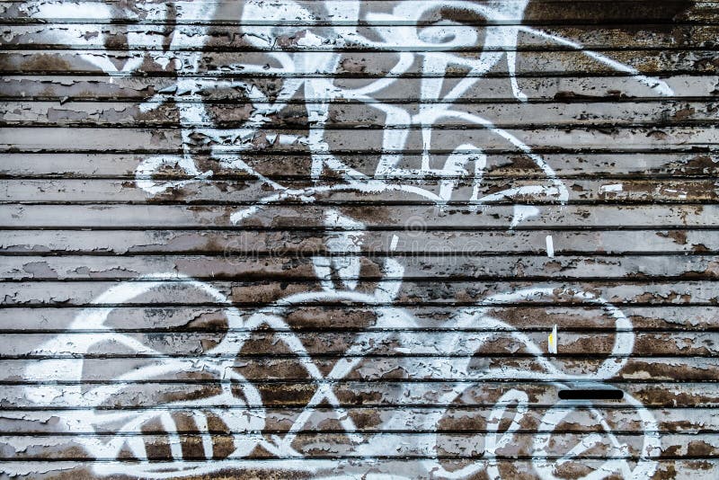 Rustic Old Steel Stripe Panel Picture. Image: 31758823