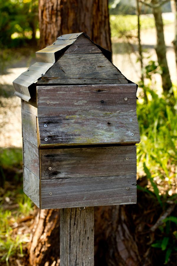 Rustic Old Wooden Mailbox stock image. Image of rustic - 95829135