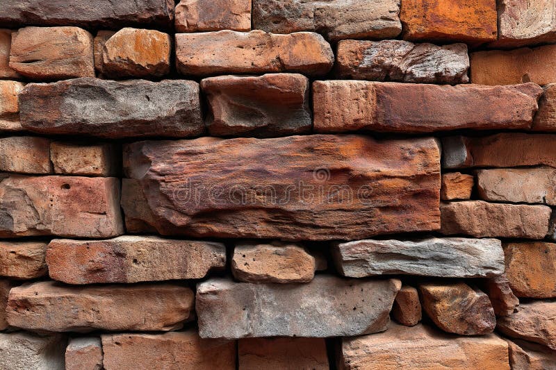 Rustic Old Worn Brick Wall Background. Generative Ai Stock Photo ...