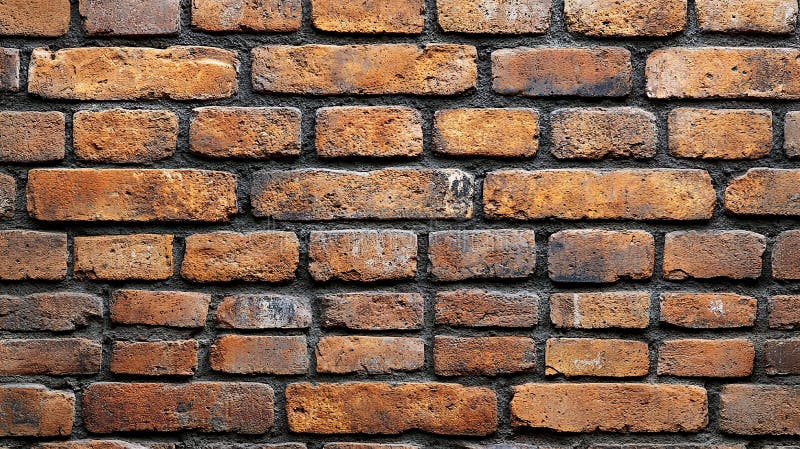 Rustic Orange Brick Wall Texture Background Stock Illustration ...