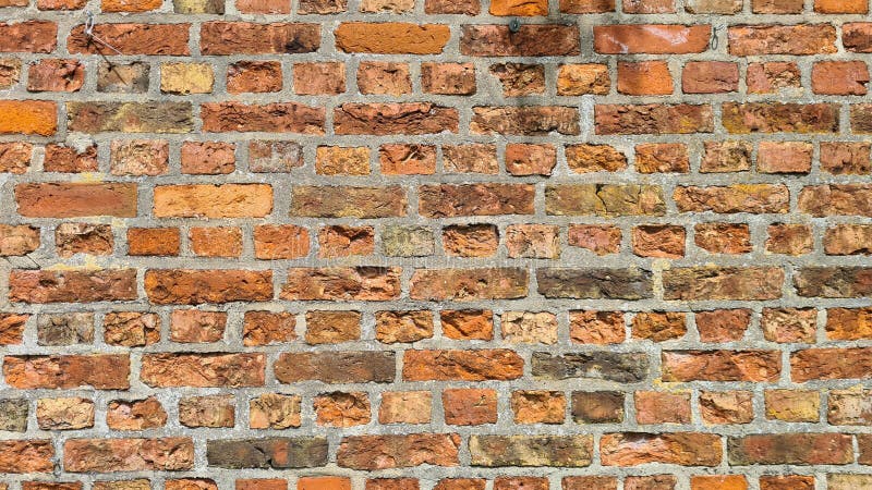 Horizontal Close-Up of Redbrick Gothic Brick Wall Texture Background Stock Photo - Image of ...