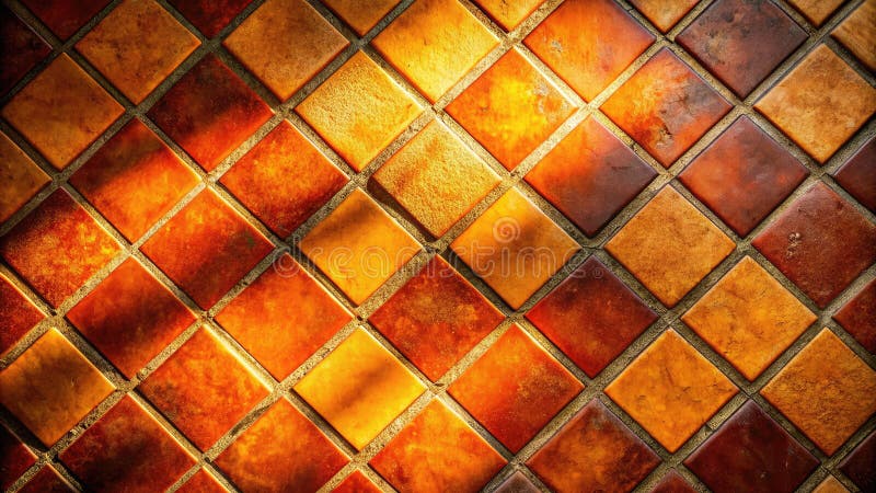 Rustic Orange and Brown Tile Pattern an Abstract Photographic ...