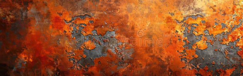 Rustic Orange Metal Texture with Grunge Rust and Weathered Aging Stock ...